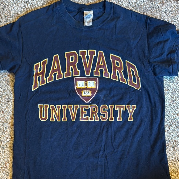 Gildan | Shirts | Harvard University Navy Blue Tshirt | Poshmark